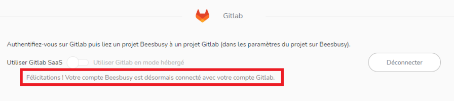 Le connecteur Gitlab -Beesbusy